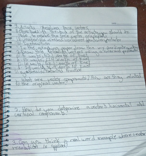 I Activity Resolving force vectors II | StudyX