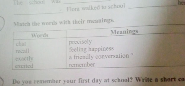 Match the words with their meanings Words | StudyX