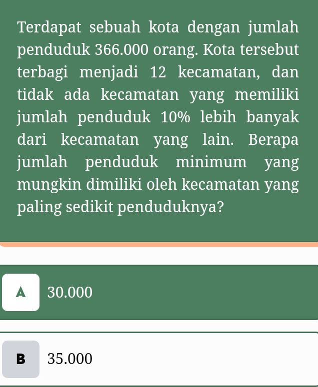 Terdapat sebuah kota dengan jumlah penduduk | StudyX