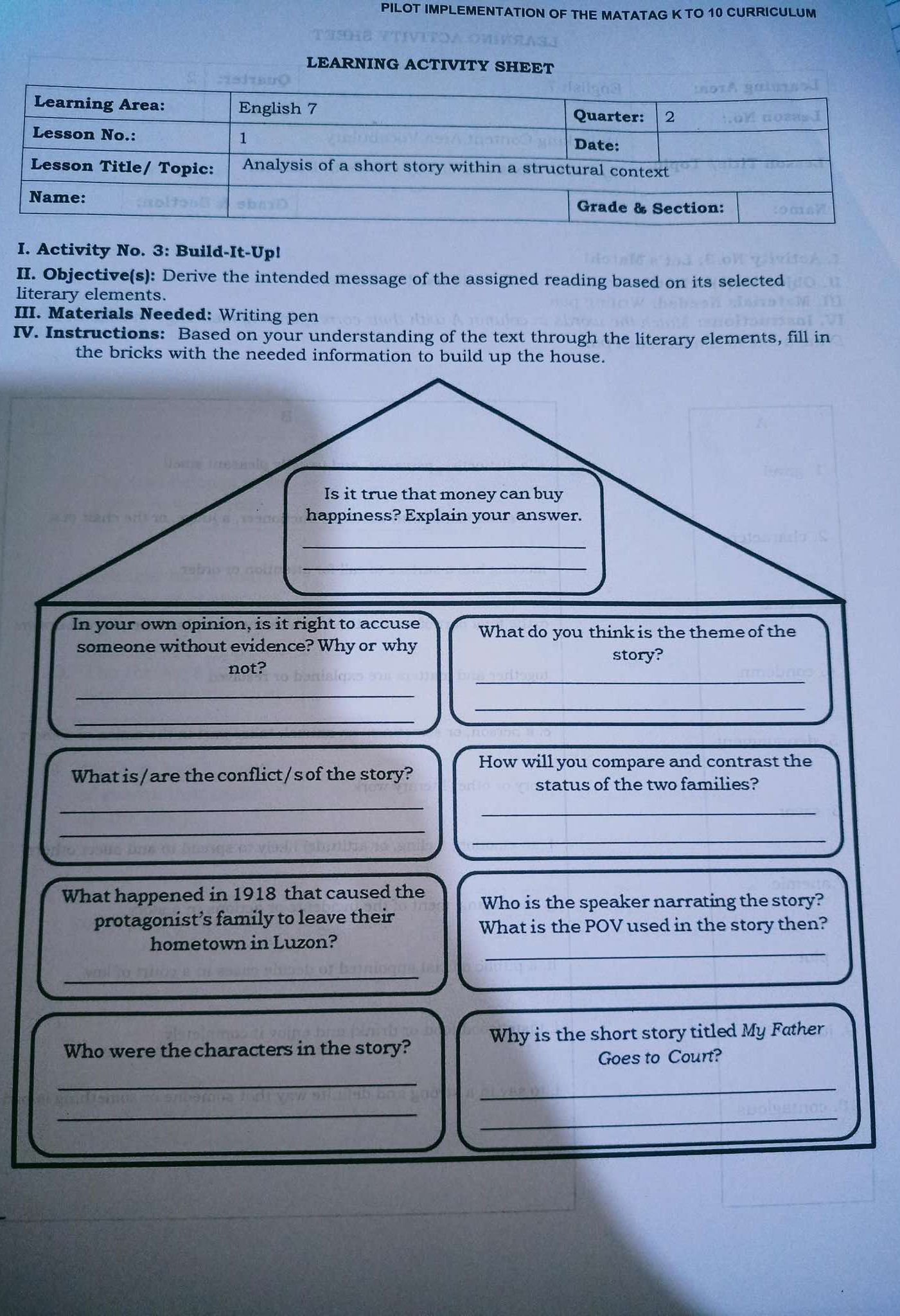 PILOT IMPLEMENTATION OF THE MATATAG K TO 10 | StudyX