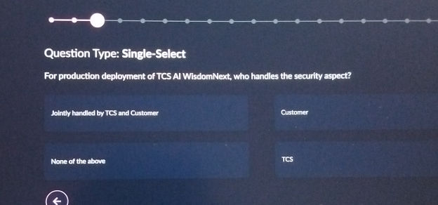 Question Type Single-Select For production | StudyX
