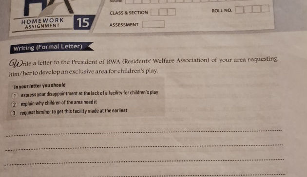 Write a letter to the President of RWA | StudyX