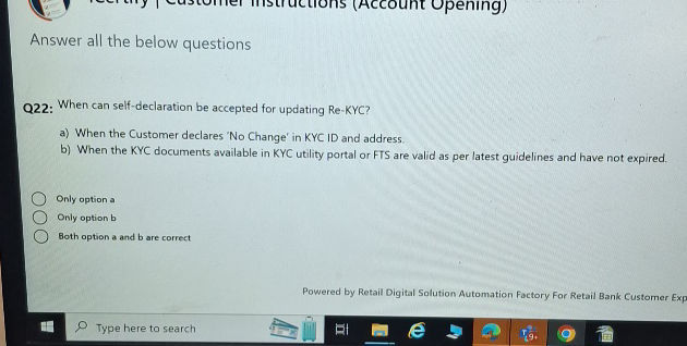 Q22 When can self-declaration be accepted | StudyX