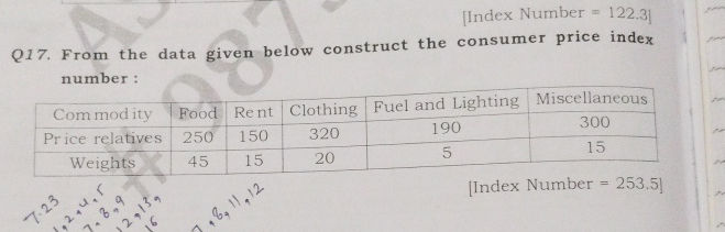 Q17 From the data given below construct the | StudyX