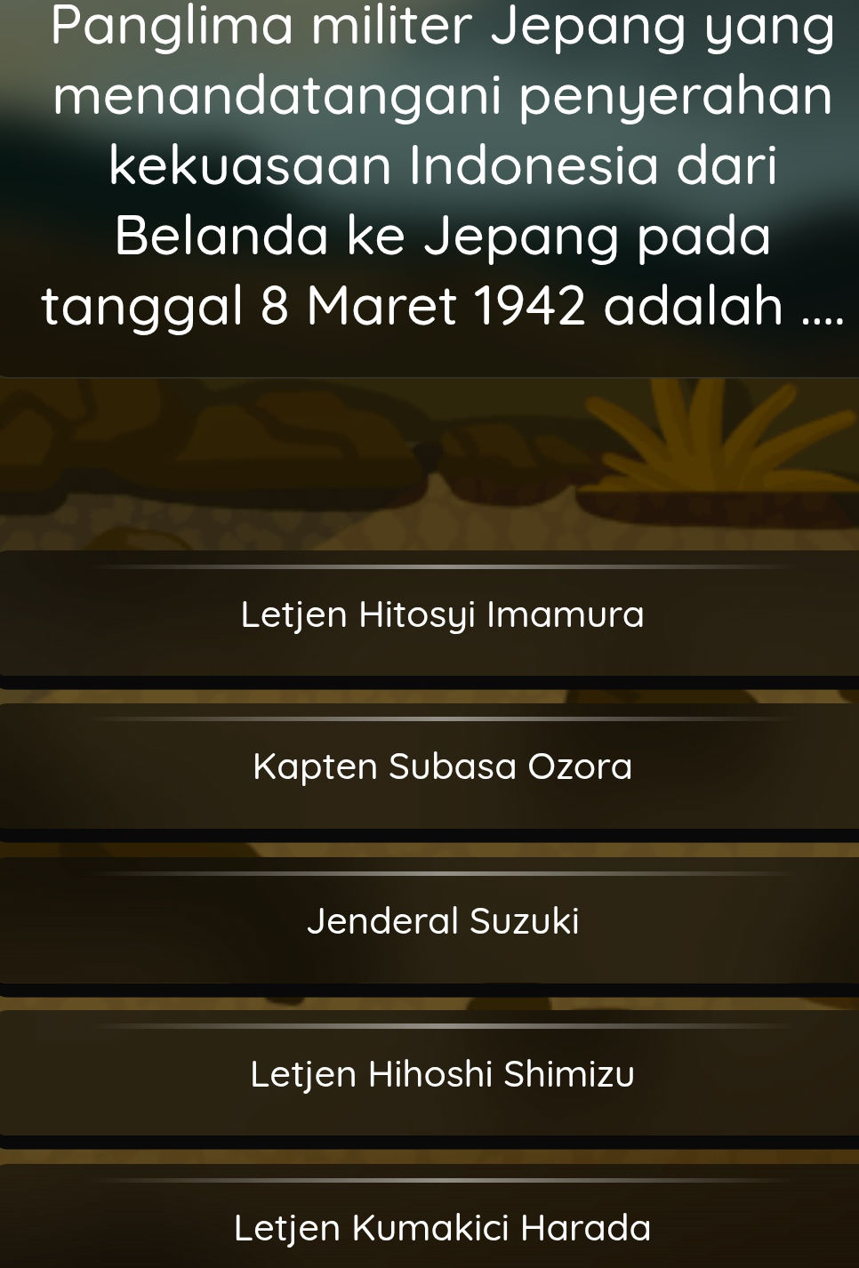 Panglima militer Jepang yang menandatangani | StudyX