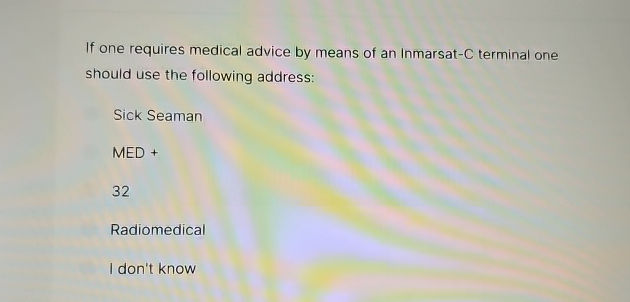 If one requires medical advice by means of