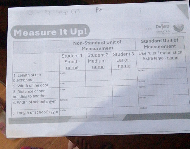 Measure It Up Non-Standard Unit of | StudyX