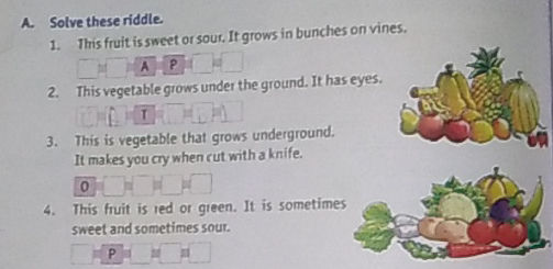 A Solve these riddle 1 This fruit is sweet | StudyX