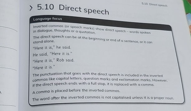 510 Direct speechLanguage focusInverted | StudyX