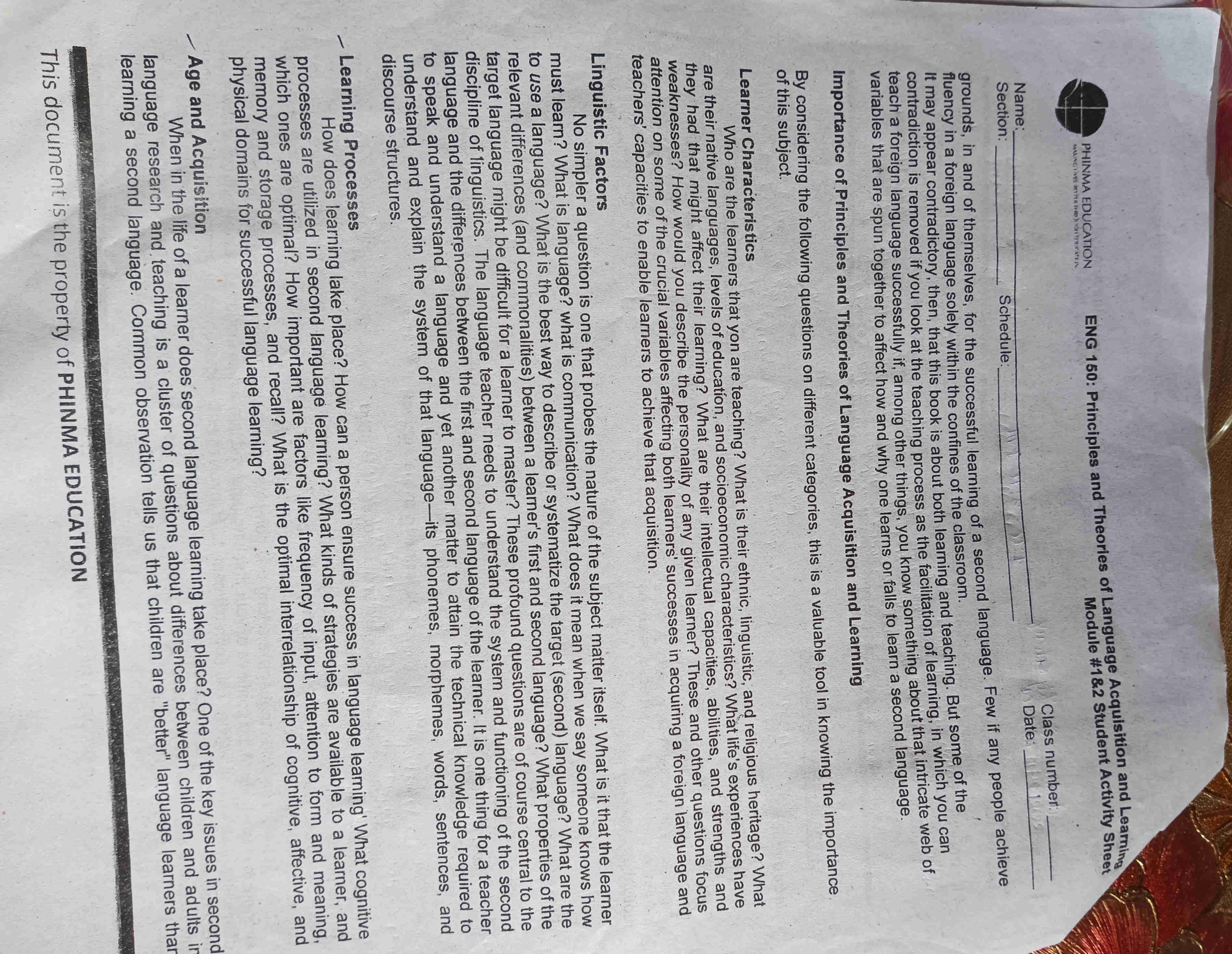 Importance of Principles and Theories of | StudyX