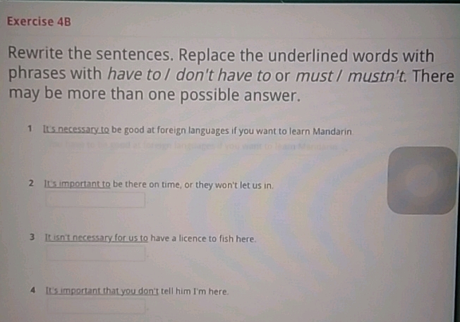 Exercise 4B Rewrite the sentences Replace | StudyX
