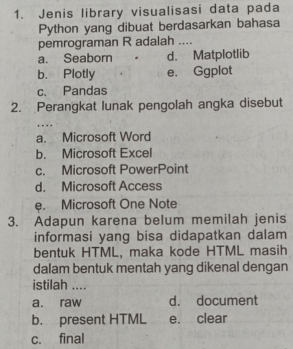 1 Jenis library visualisasi data pada Python | StudyX