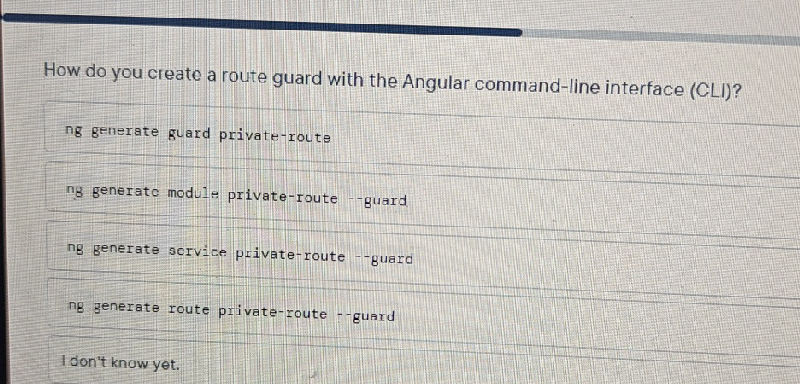 How do you create a route guard with the | StudyX