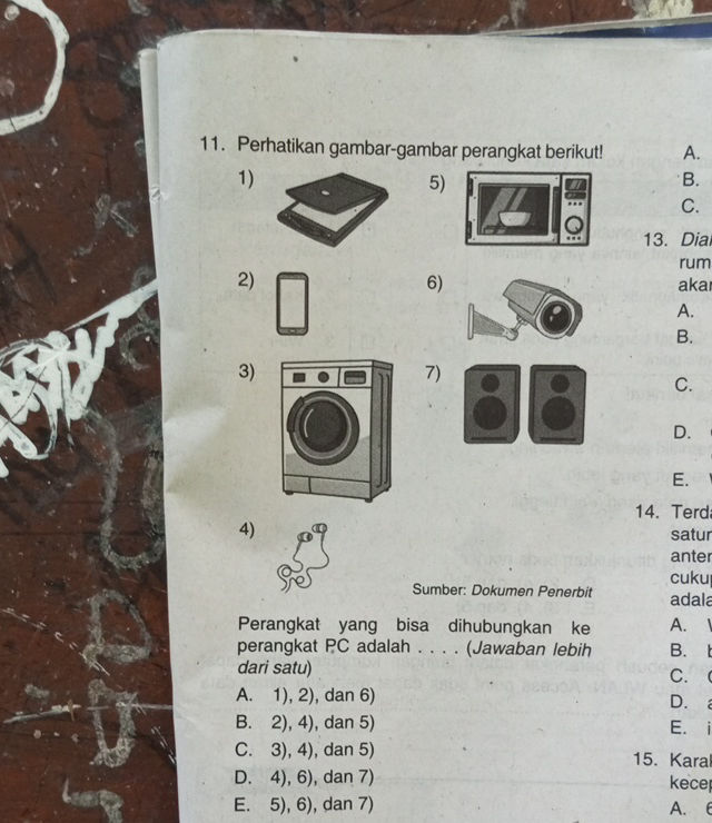 11 Perhatikan gambar-gambar perangkat | StudyX