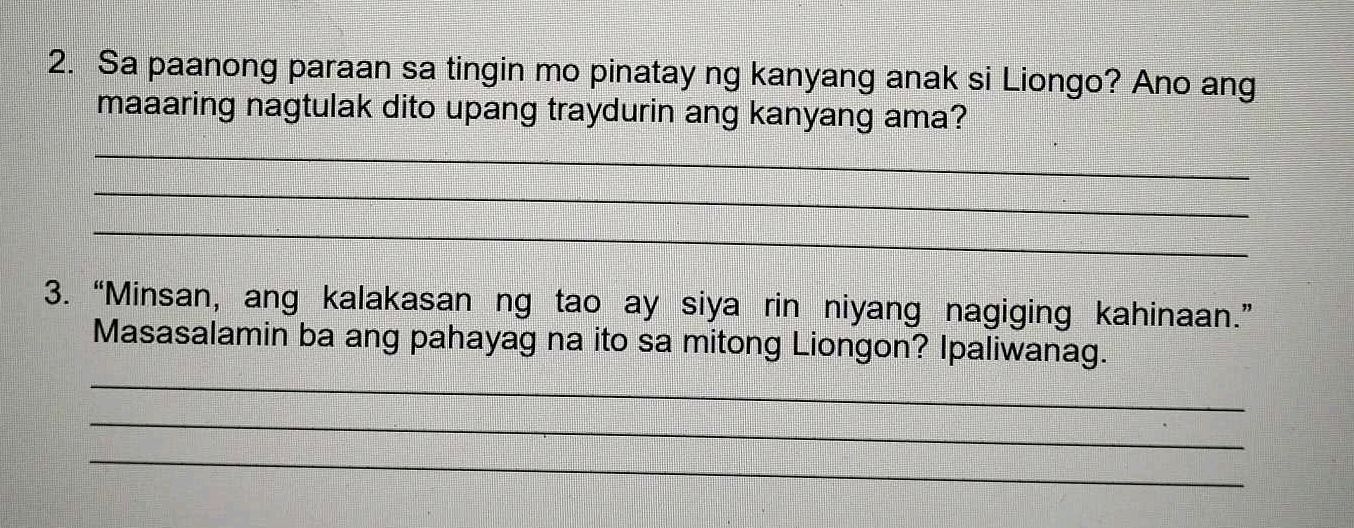 2 Sa paanong paraan sa tingin mo pinatay ng | StudyX