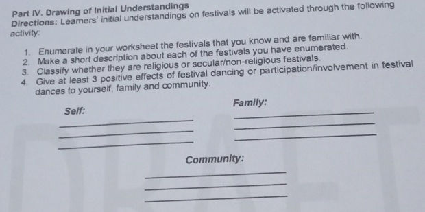 Part IV Drawing of Initial Understandings | StudyX