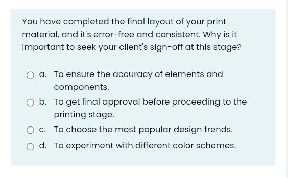 You have completed the final layout of your | StudyX