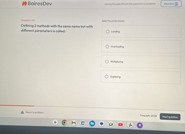 Defining 2 methods with the same name but | StudyX