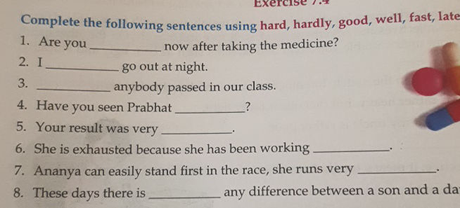Complete the following sentences using hard | StudyX