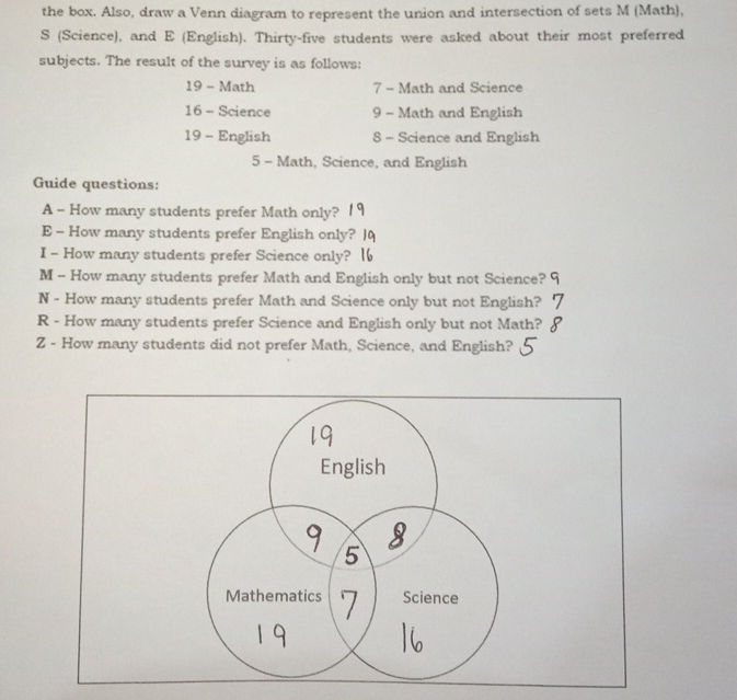 the box Also draw a Venn diagram to | StudyX