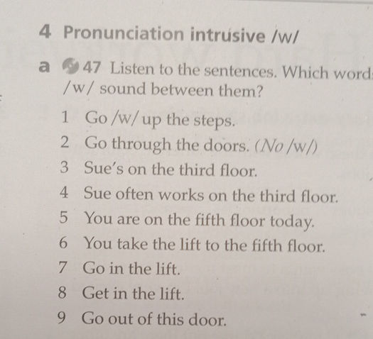 4 Pronunciation intrusive /w/ a 47 Listen to | StudyX
