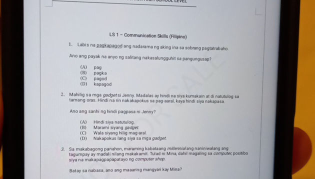 LS1-Communication Skills (Filipino) 1 Labis | StudyX