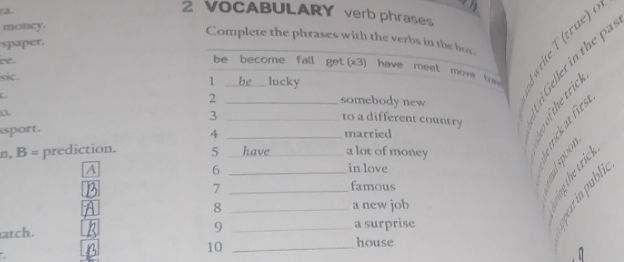 2 VOCABULARY verb phrases Complete the | StudyX