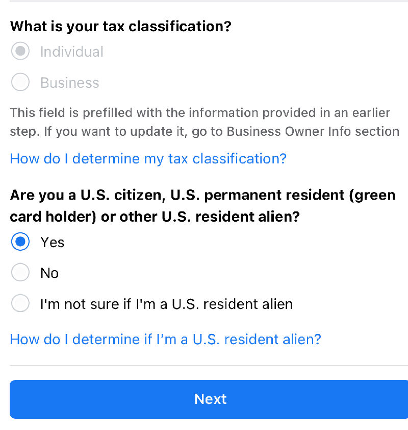 What is your tax classification Individual | StudyX