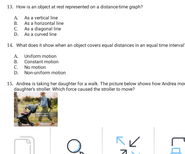 13 How is an object at rest represented on a | StudyX
