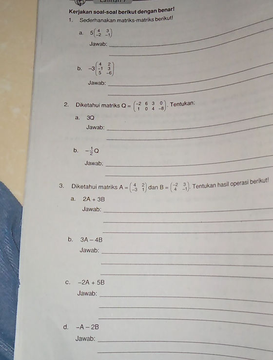 Kerjakan soal-soal berikut dengan benar 1 | StudyX