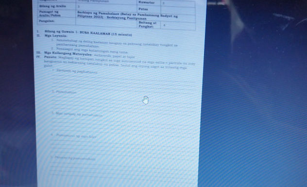 Bilang ng Gawain 1 BUBO KAALAMAN (15 minuto) | StudyX
