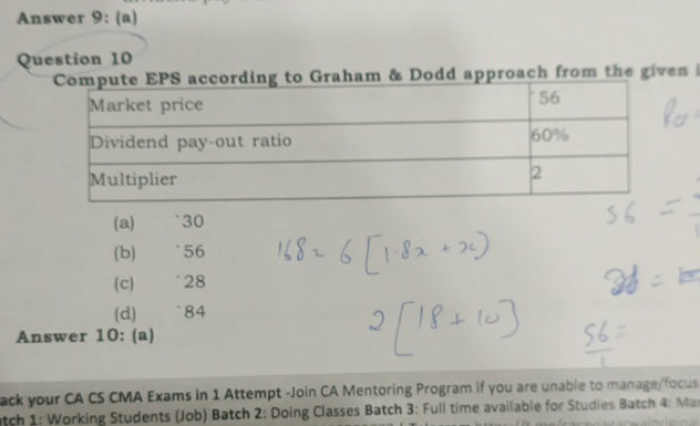 Question 10 Compute EPS according to Graham
