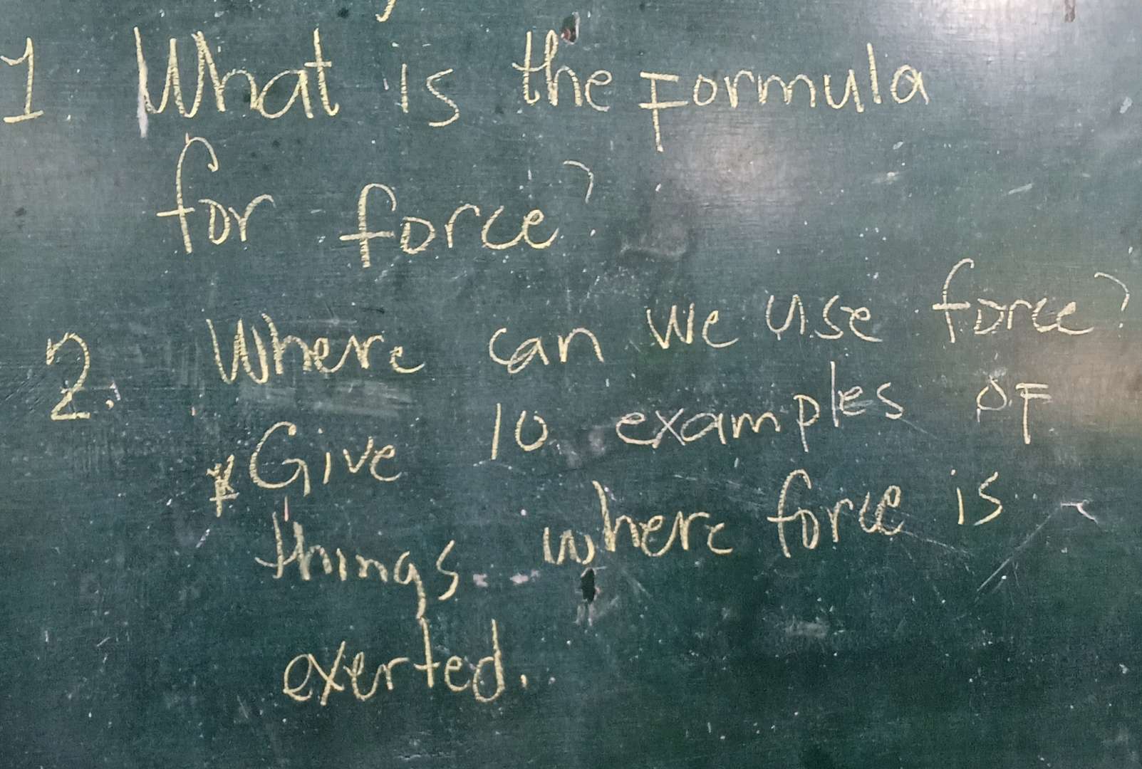 1 What is the formula for force 2 Where can | StudyX