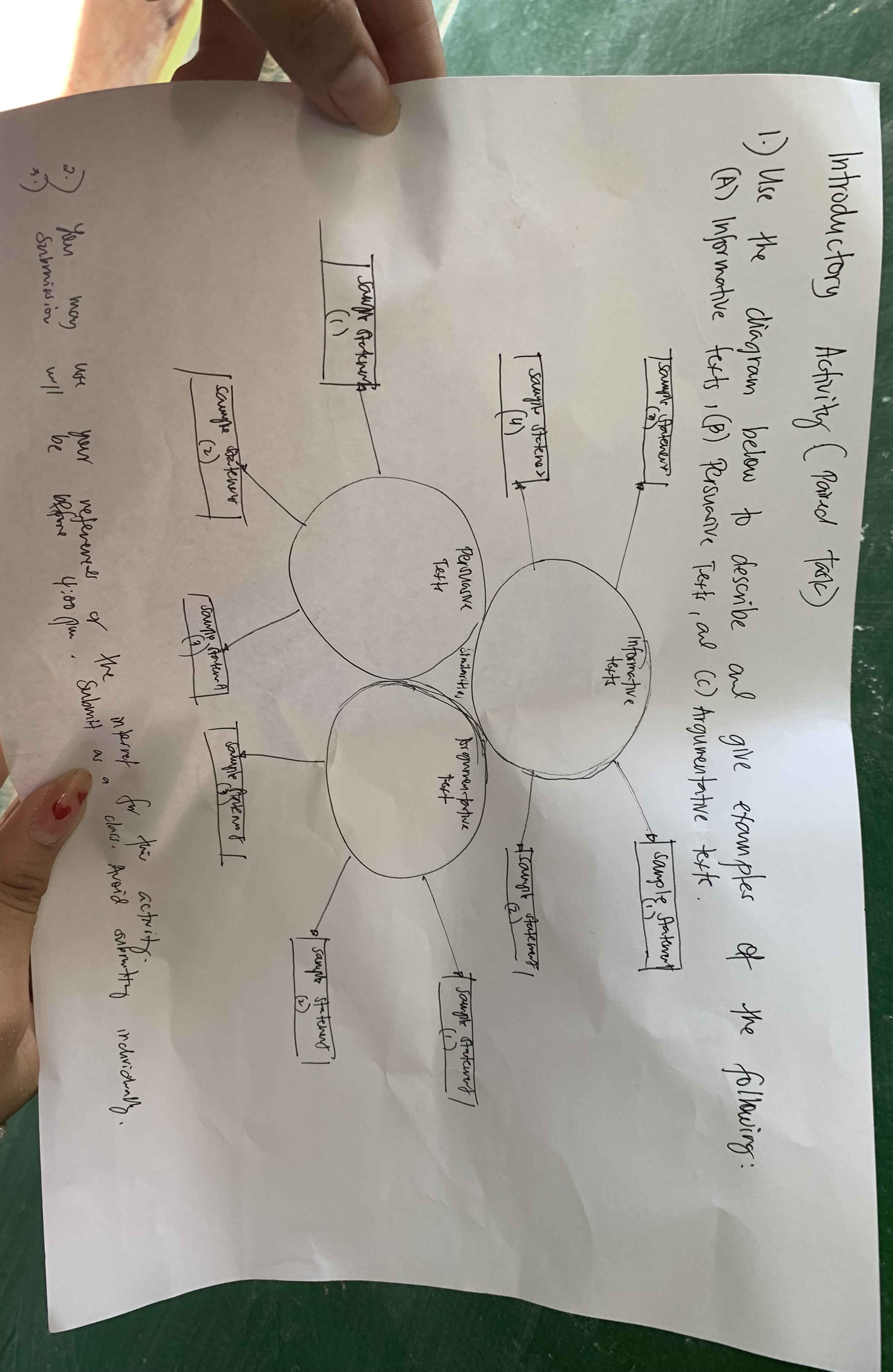 Introductory Activity (Paired Task) 1 Use | StudyX