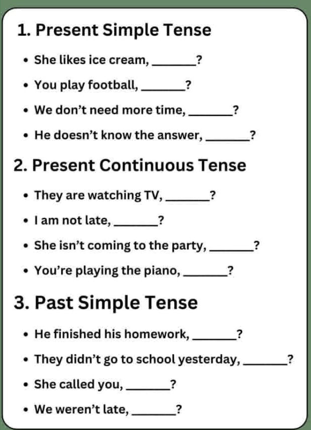 1 Present Simple Tense She likes ice cream | StudyX