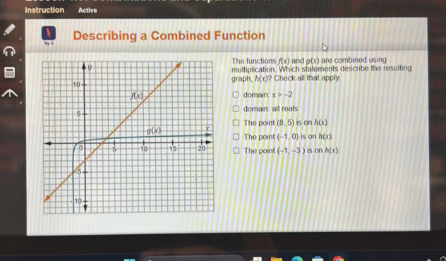 Describing a Combined Function The functions