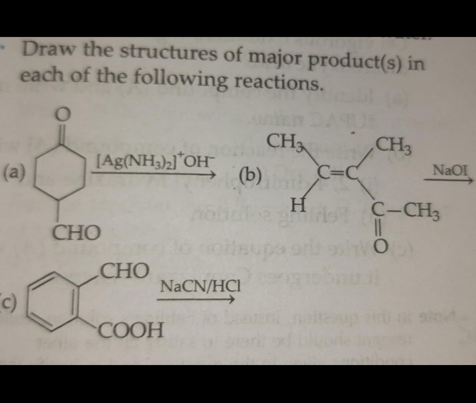 Draw the structures of major product(s) in | StudyX