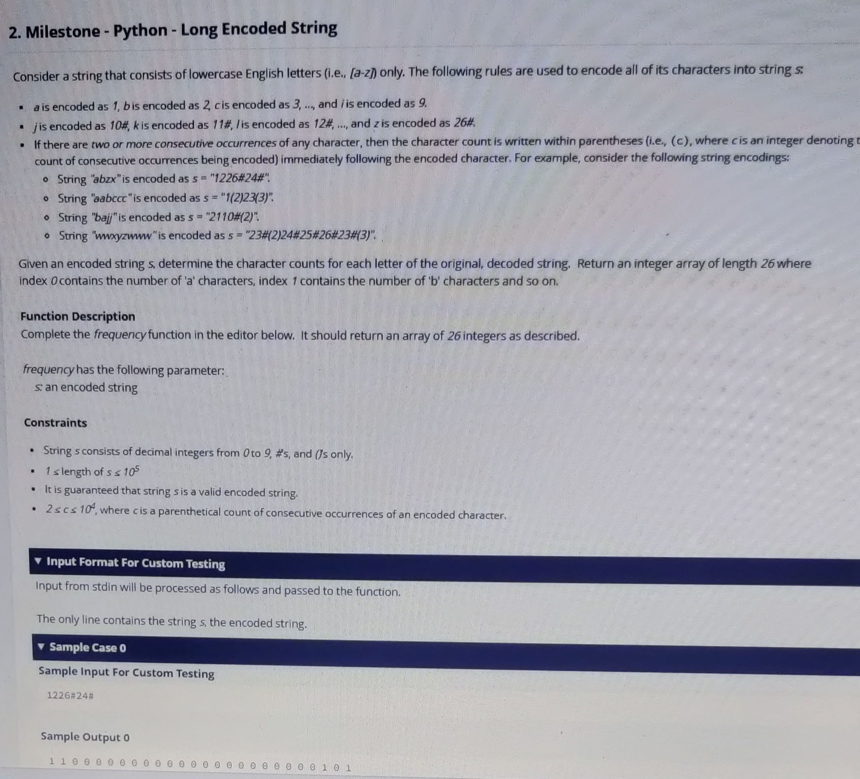 2 Milestone - Python - Long Encoded String | StudyX