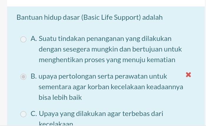 Bantuan hidup dasar (Basic Life Support) | StudyX