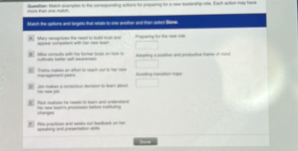 Question Match examples to the corresponding | StudyX