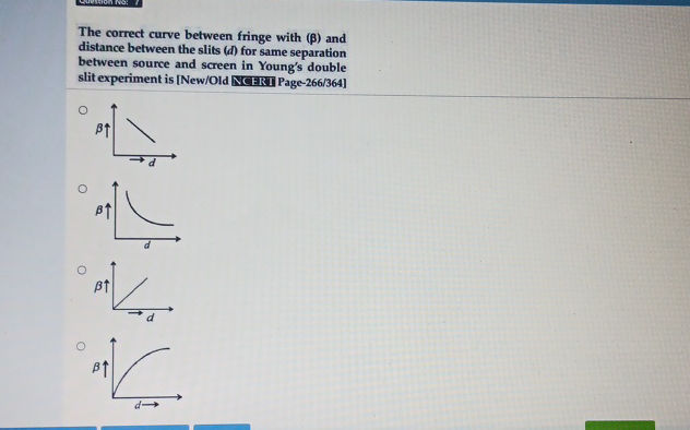 The correct curve between fringe with () and | StudyX