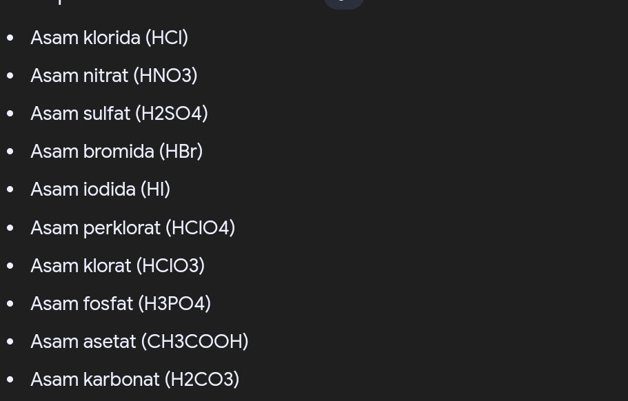 Asam klorida (HCI) Asam nitrat (HNO3) | StudyX