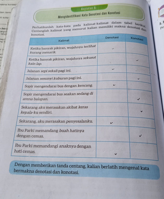 Perhatikan kata-kata pada kalimat-kalimat | StudyX