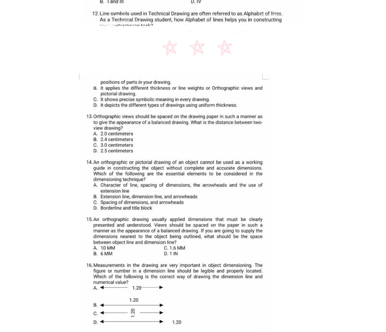 12 Line symbols used in Technical Drawing | StudyX