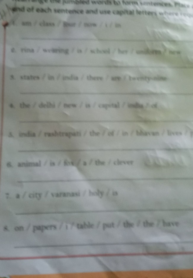 Rearrange the jumbled words to form | StudyX