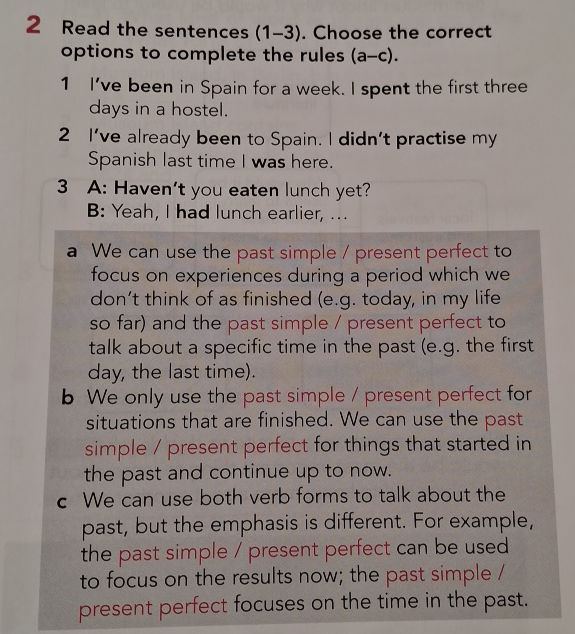 2 Read the sentences (1-3) Choose the | StudyX