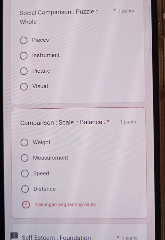 Social Comparison Puzzle Whole Pieces | StudyX