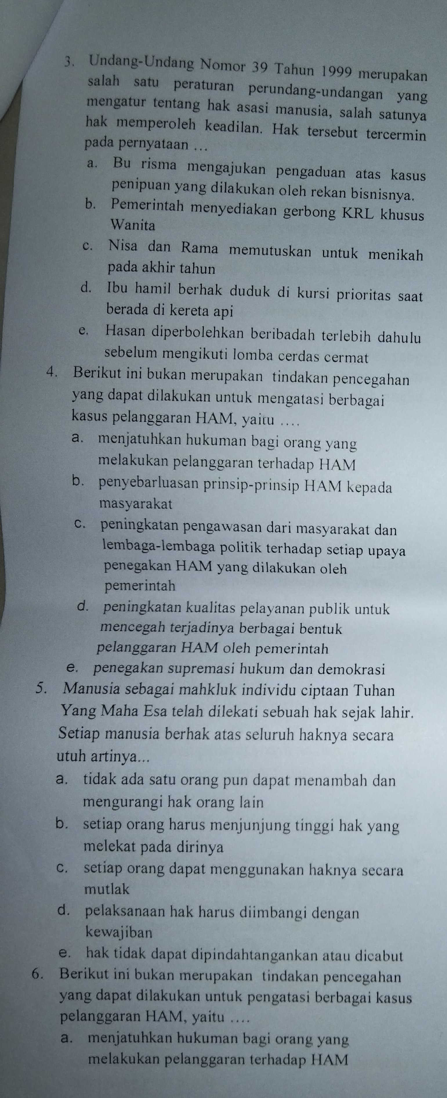 3 Undang-Undang Nomor 39 Tahun 1999 | StudyX