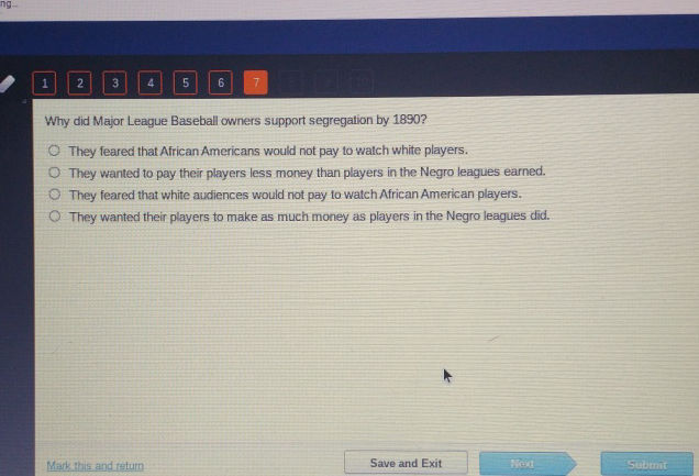 Why did Major League Baseball owners support | StudyX