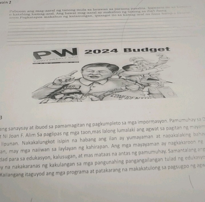 Pabuoin ang mag-aaral ng tanong mula sa | StudyX